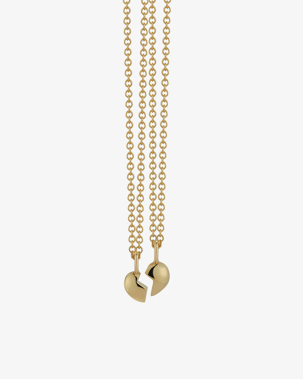 Split Heart Necklace Set